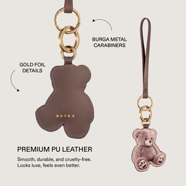 Teddy - Leather Bag Charm | BURGA