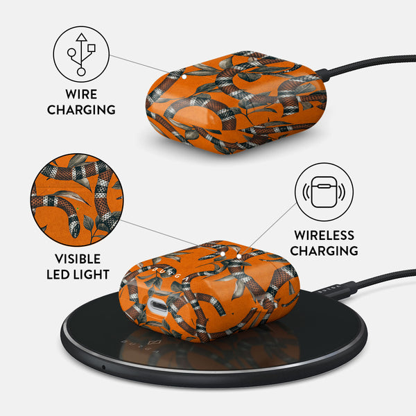 Bitter Apricot - Snake Apple Airpod Case Cover | BURGA