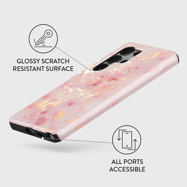 Golden Coral - Pink Samsung Galaxy S25 Ultra Case | BURGA