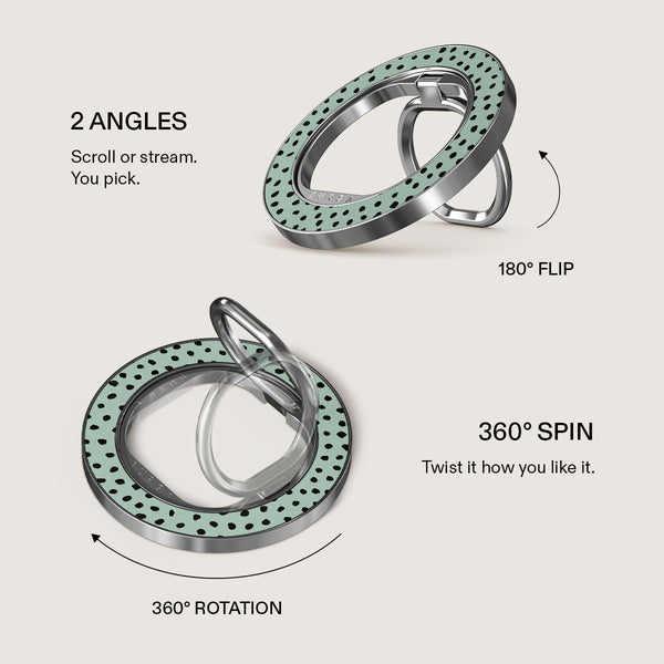 Mint Gelato - Dots Magnetic Ring Holder | BURGA